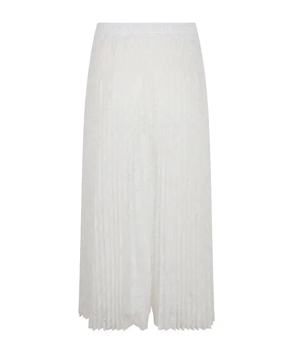 Ermanno Scervino Pleated Lace Maxi Skirt