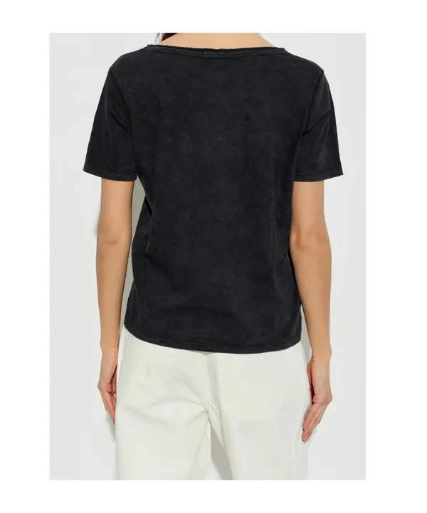 R13 Buttoned Short-sleeve T-shirt