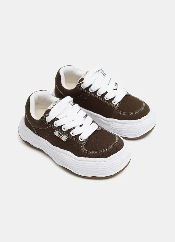 Mihara Yasuhiro Oliver Logo Patch Sneakers - Khaki