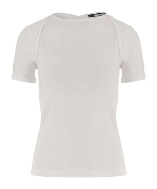 Jacquemus Embellished Short-sleeve Top - White