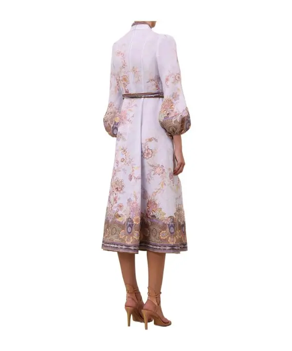 Zimmermann Floral Belted Shirt Dress