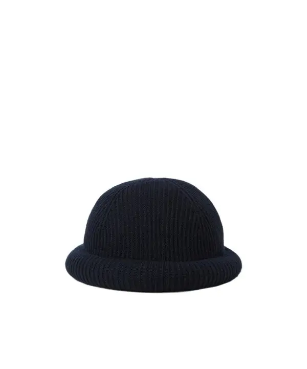 Loro Piana Sloop Wool Beanie Hat - Blue Navy