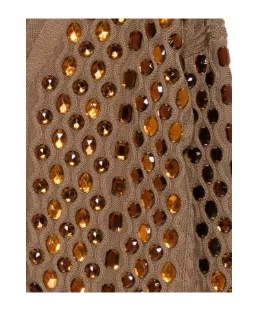 Giuseppe Di Morabito Embellished Cable-knit V-neck Cardigan - Brown