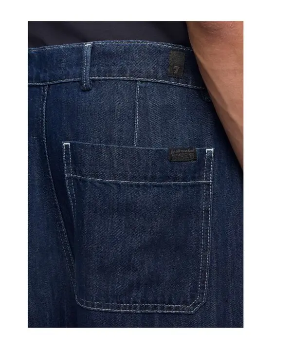 7 For All Mankind Contrast-stitch Wide-leg Jeans