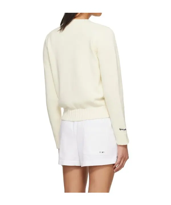 SPORTY  RICH Sporty & Rich Crew Neck Knit Sweater With Embroidered Logo