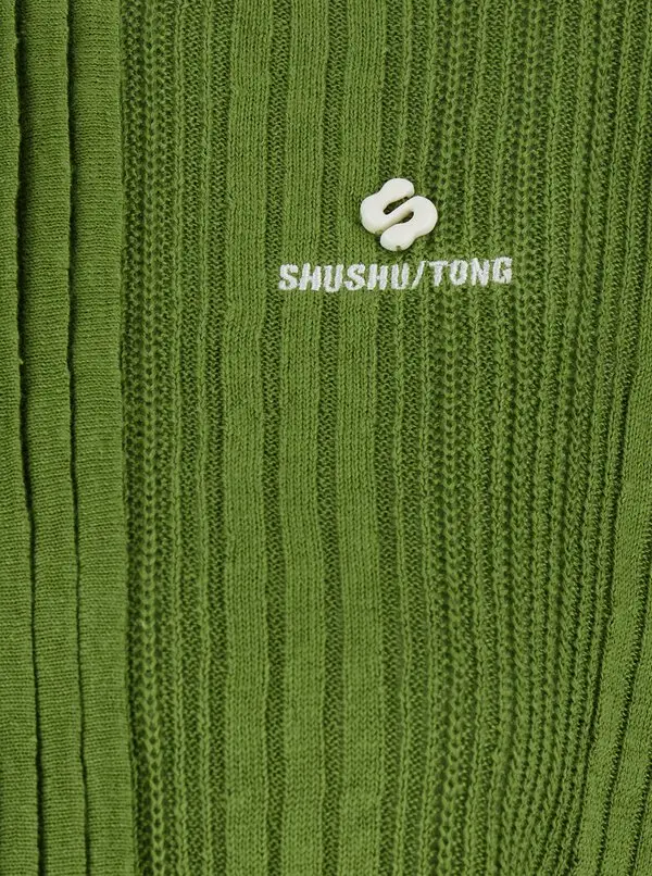 SHUSHU/TONG Contrast Collar Knit Sweater