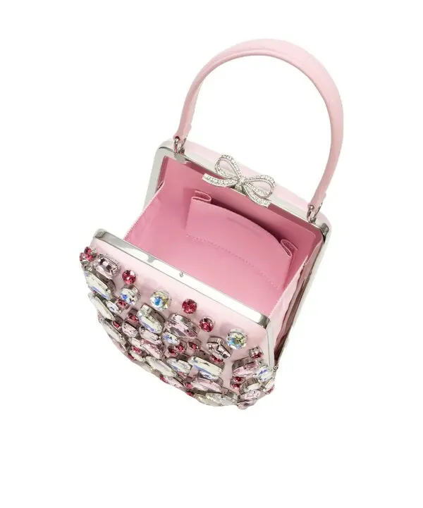 SELF-PORTRAIT Embellished Top Handle Clutch Bag