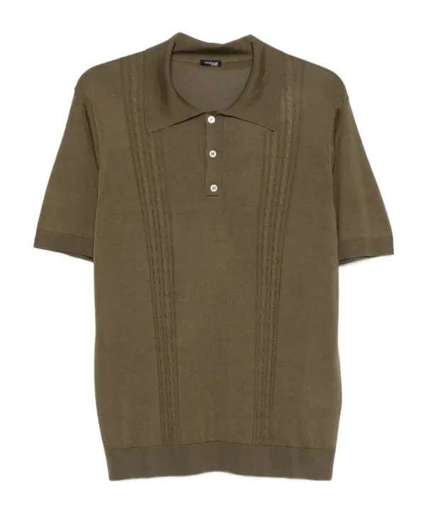 Kiton Buttoned Polo Shirt - Brown