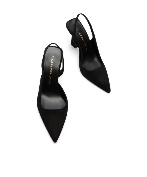 STUART WEITZMAN Vinnie 85 D'orsay Slingback Stiletto Heel - Black