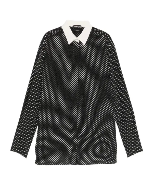 TOM FORD Polka Dot Classic Collar Shirt
