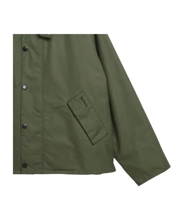 Barbour Corduroy Collar Buttoned Jacket - Light Moss