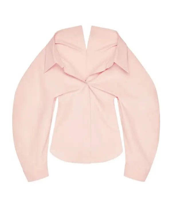 Givenchy Puff-sleeve Collared Shirt - Nude