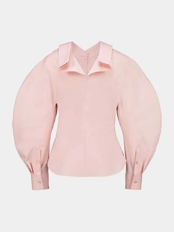 Givenchy Puff-sleeve Collared Shirt - Nude
