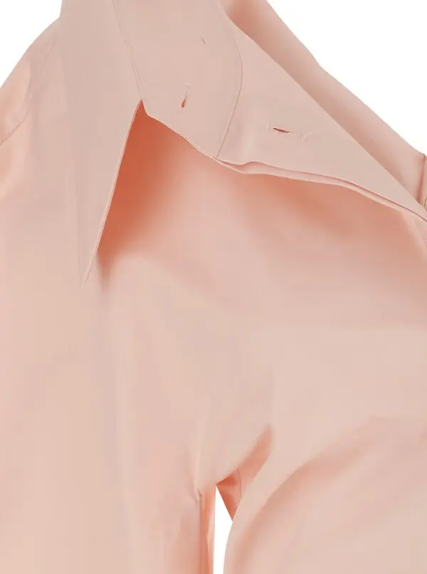 Givenchy Puff-sleeve Collared Shirt - Nude