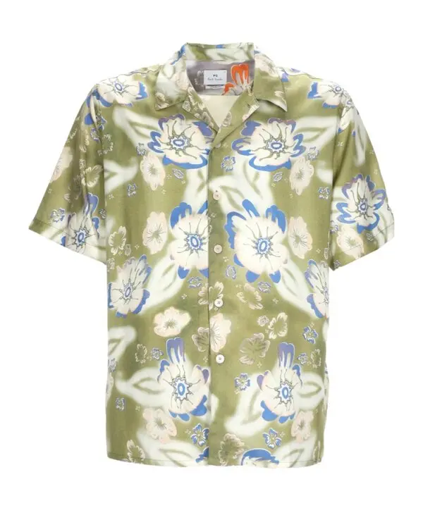 Paul Smith Floral Cuban-collar Shirt - Nude