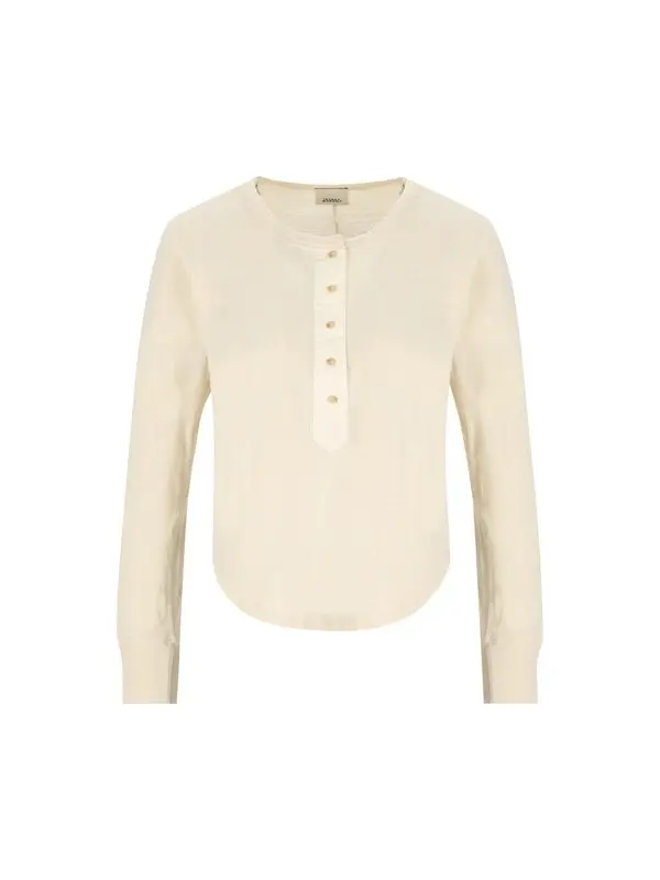 Isabel Marant Étoile Button Detail Crewneck Knit Top - No