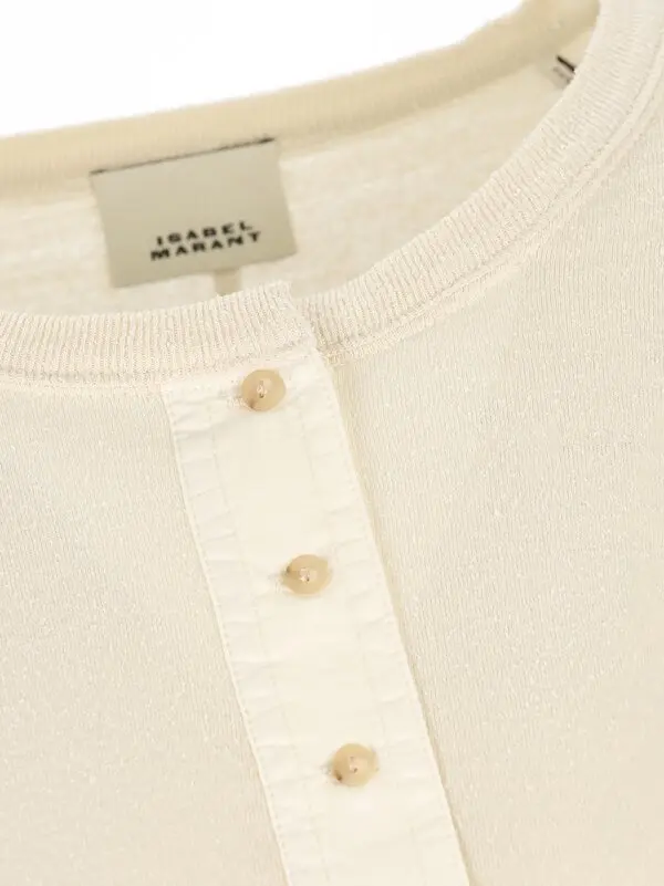 Isabel Marant Étoile Button Detail Crewneck Knit Top - No