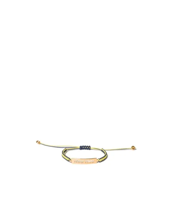 Miu Miu Cut Out Logo Bracelet - Gold/lemon/blue