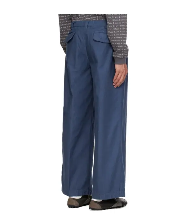 ERL Navy Chino Woven Trousers