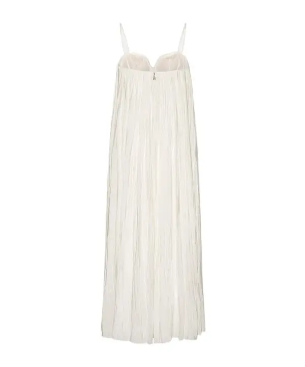 ROTATE BY BIRGER CHRISTENSEN Pleated Sweetheart Neckline Maxi Dress
