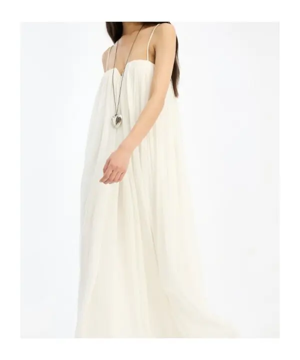 ROTATE BY BIRGER CHRISTENSEN Pleated Sweetheart Neckline Maxi Dress