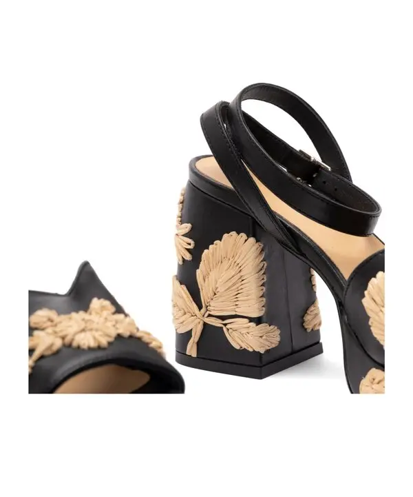CastaÑer Embroidered Heeled Sandals