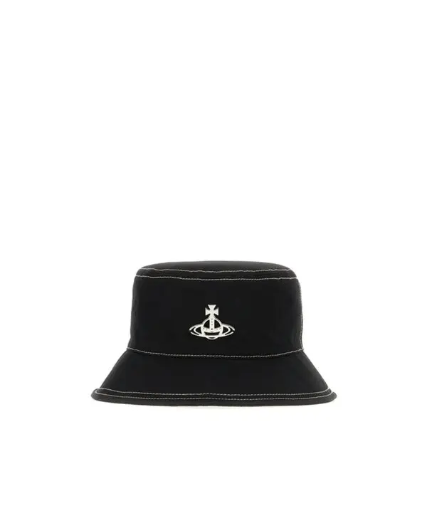 VIVIENNE WESTWOOD Orb Contrast-stitch Bucket Hat - Black