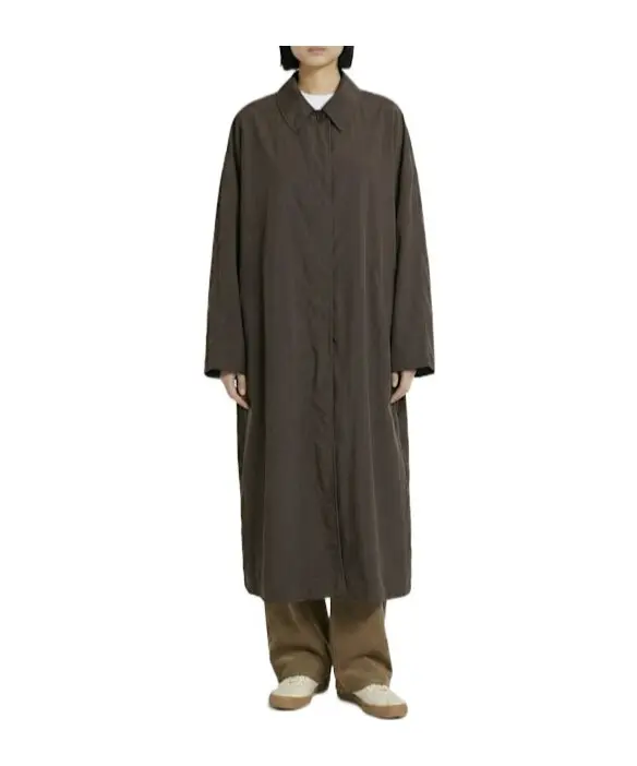 THE ROW Nylon Long Coat - Black