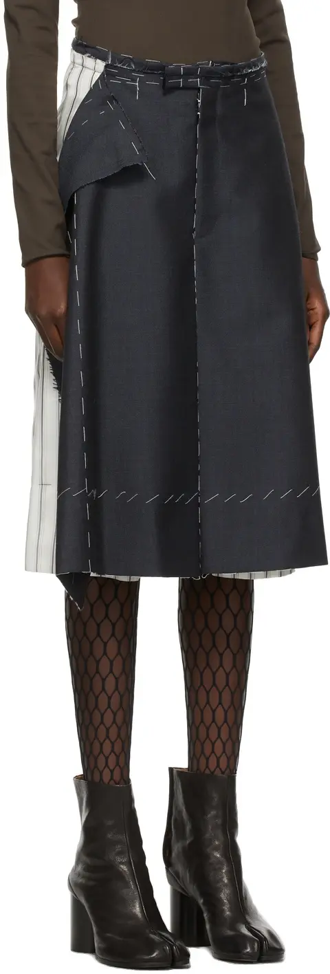 MAISON MARGIELA Spliced Pinstriped Skirt