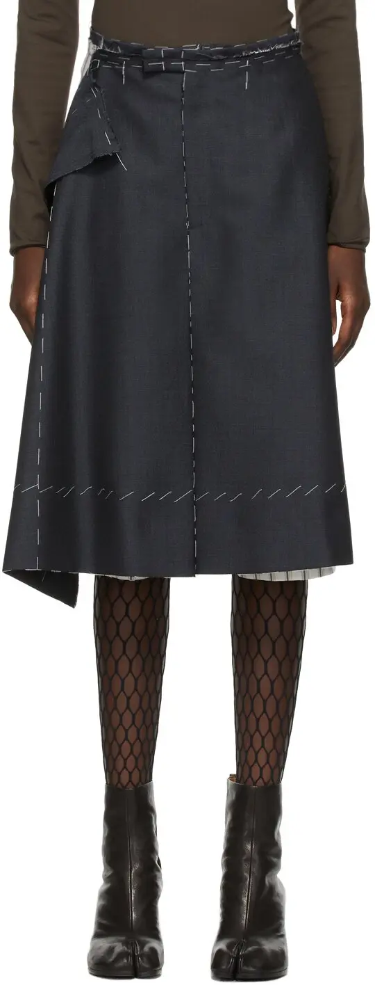 MAISON MARGIELA Spliced Pinstriped Skirt