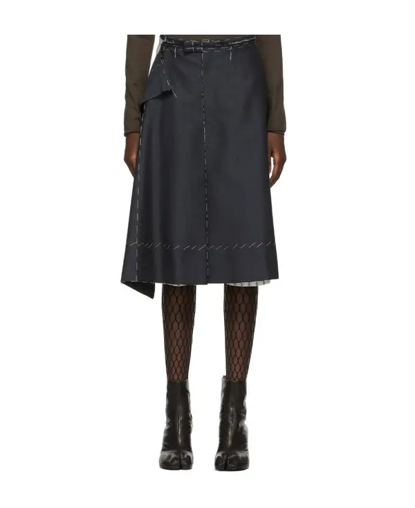 MAISON MARGIELA Spliced Pinstriped Skirt