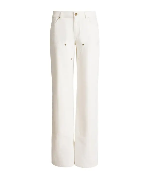 Balmain High-rise Straight-leg Jeans - White