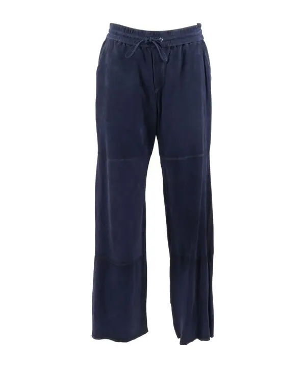 P.a.r.o.s.h Suede Drawstring Trousers - Blue