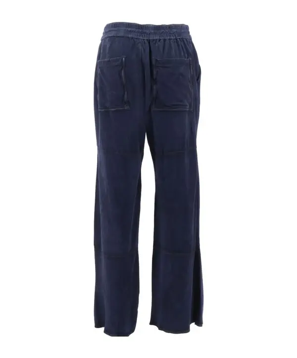 P.a.r.o.s.h Suede Drawstring Trousers - Blue