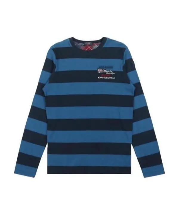 PAUL  SHARK Striped Logo Long-sleeved T-shirt