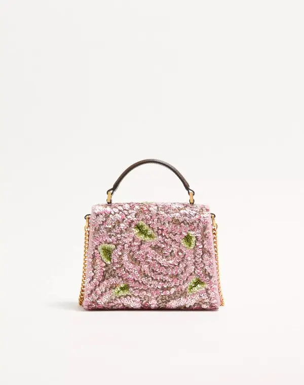 Valentino Garavani Mini Vsling Embroidered Handbag - Pink