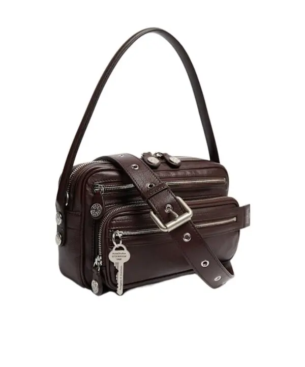 Acne Studios Small Cameroon Party Leather Shoulder Bag - Black