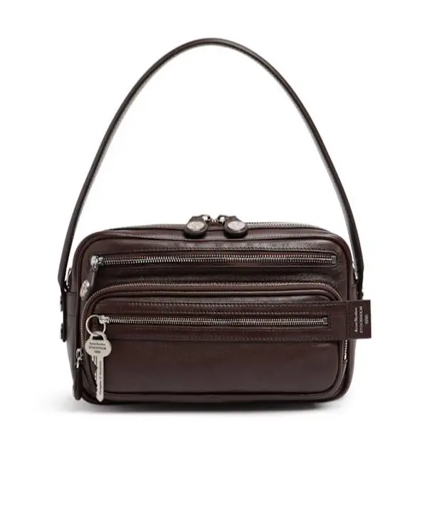 Acne Studios Small Cameroon Party Leather Shoulder Bag - Black