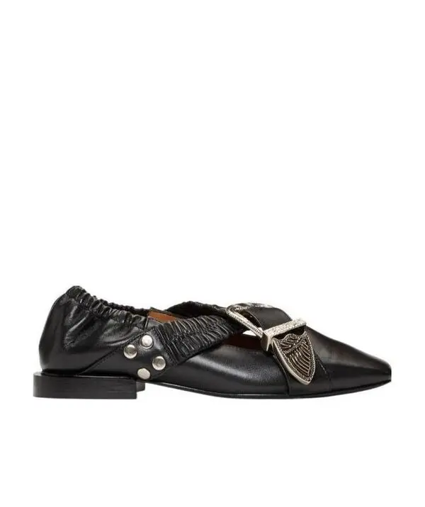 Toga Buckled Ballet Flats