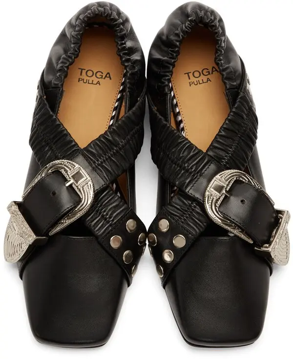 Toga Buckled Ballet Flats
