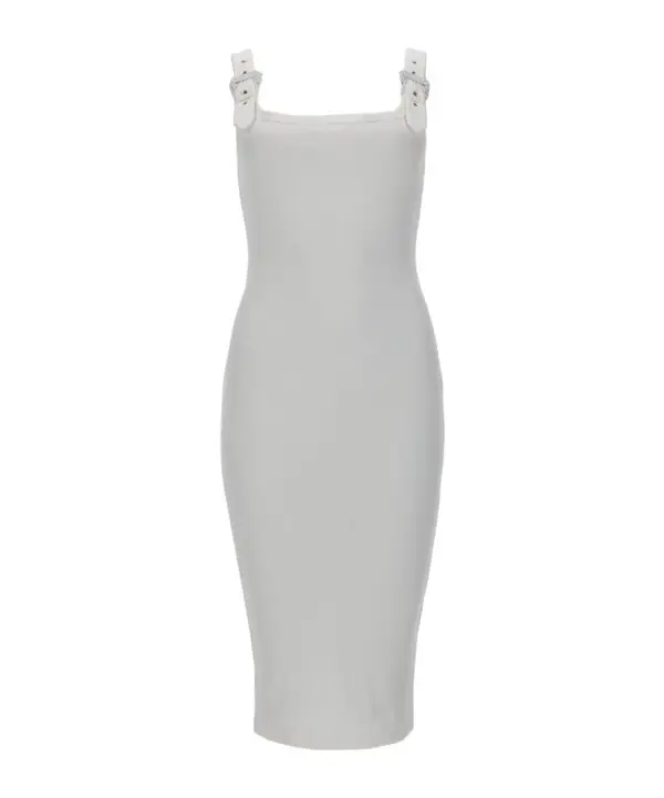 Versace Buckled Strap Bodycon Dress - Gray