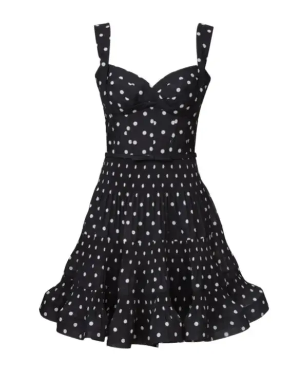Zimmermann Pleated Draped Mini Dress - Black