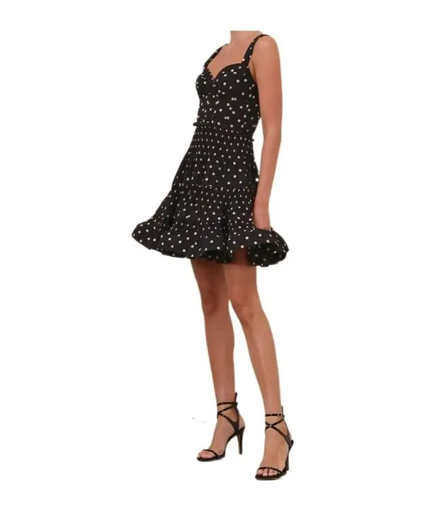 Zimmermann Pleated Draped Mini Dress - Black