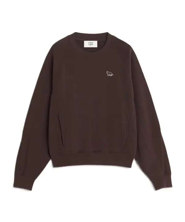 Maison Kitsuné Baby Fox Embroidered Sweatshirt - Ganache
