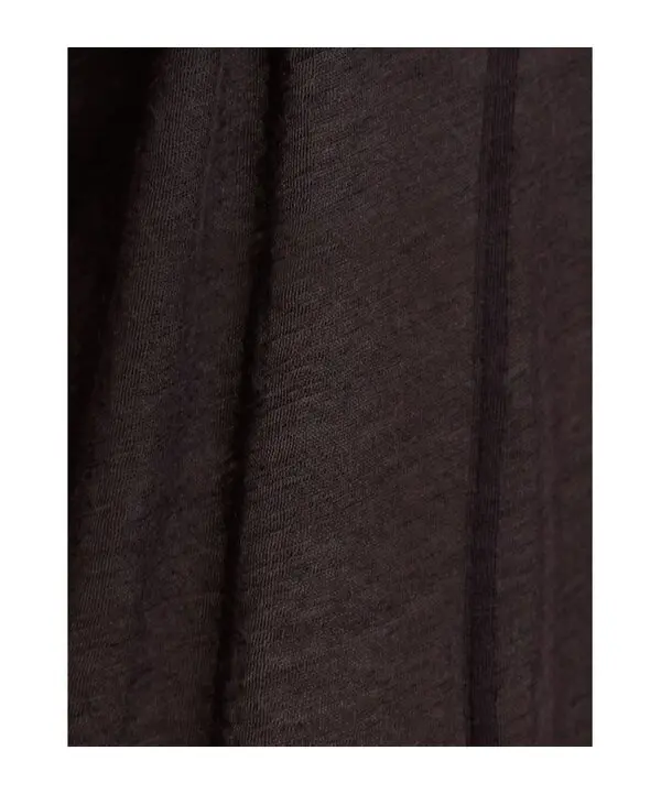THE ROW Lila Knit Short Sleeve Cashmere Top - Black