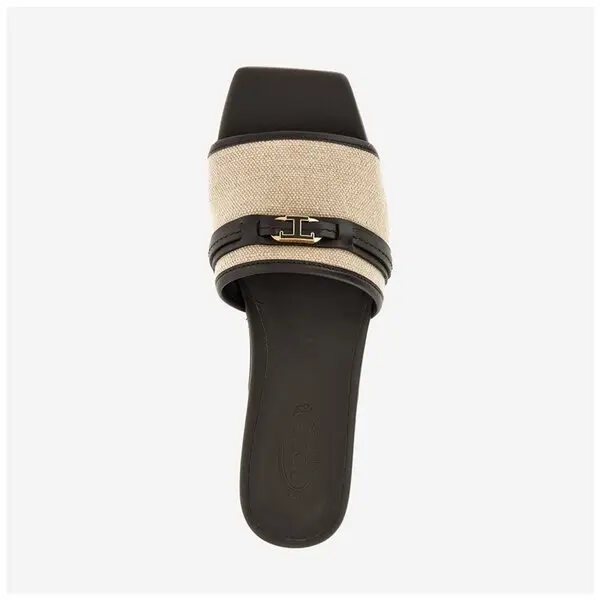 TOD'S Logo Band Square Toe Slides
