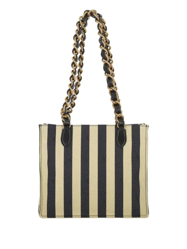 Valentino Garavani Striped Chain-handle Tote Bag