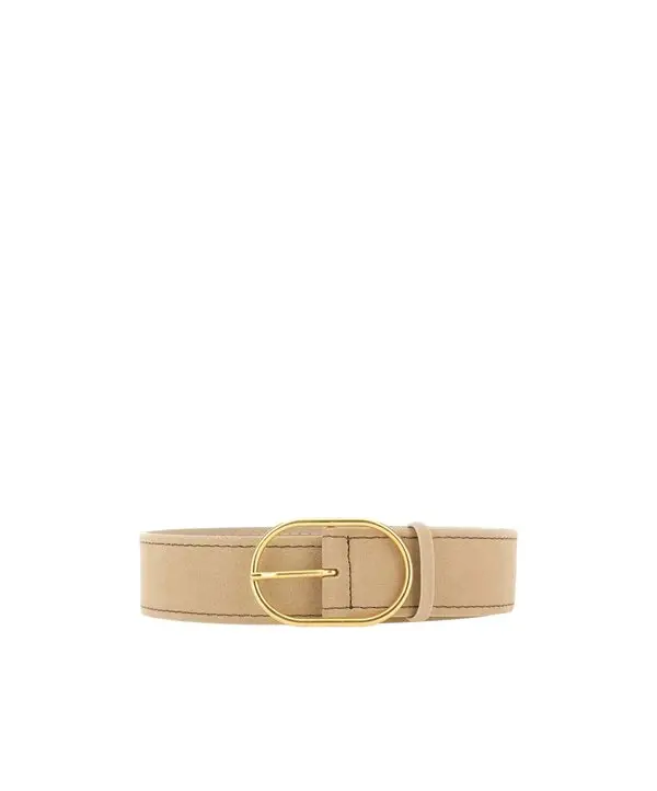 GIANNI CHIARINI Suede Leather Belt - Nude