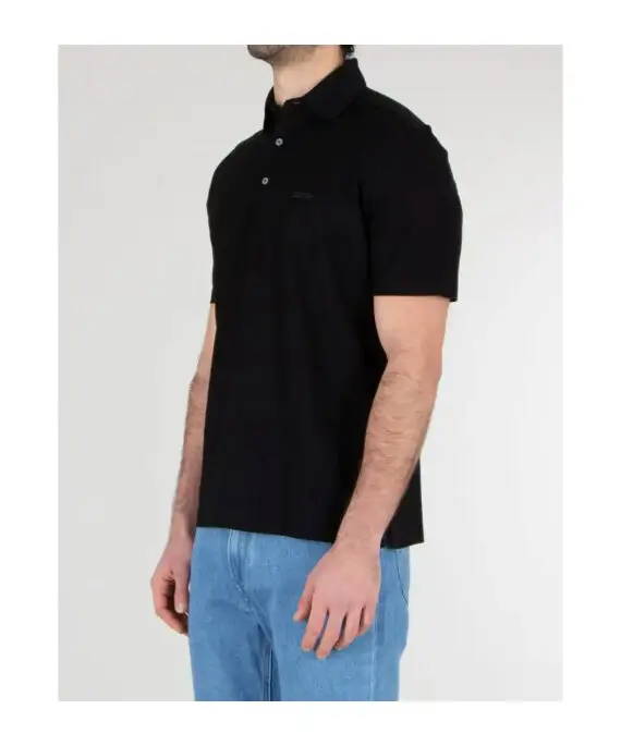 Zegna Short-sleeve Knitted Collar Polo Shirt - Black