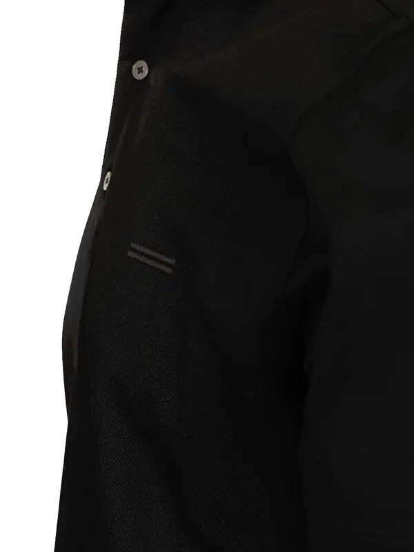 Zegna Short-sleeve Knitted Collar Polo Shirt - Black